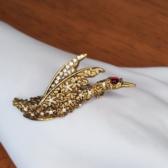 Jewelry | Vtg Har Hargo Bird Brooch Geese Foul Pin Gold Tone ...